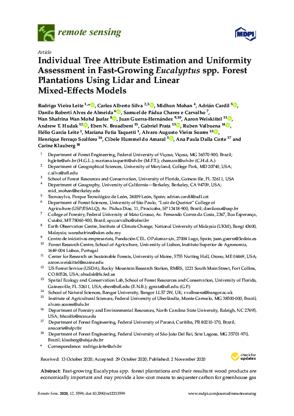 (PDF) Individual Tree Attribute Estimation and Uniformity Assessment in Fast-Growing Eucalyptus ...