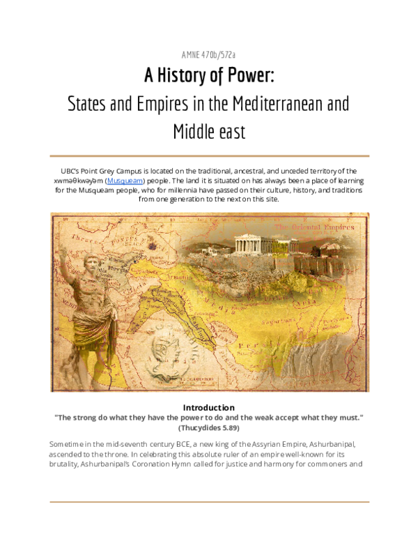 (PDF) A History of Power: States and Empires in the Mediterranean and ...