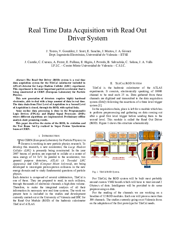 (PDF) Real time data acquisition with read out driver system