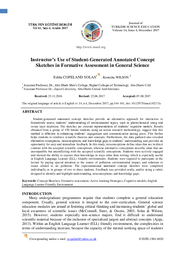 (PDF) Concept Sketches – Using Student- and Instructor-generated ...