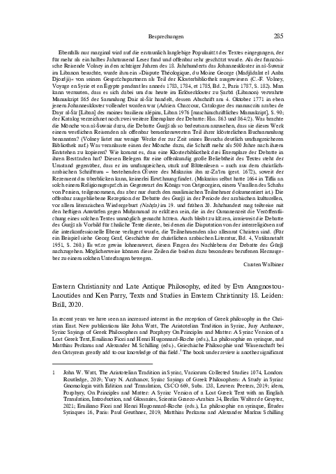 (PDF) Book Review: Eastern Christianity and Late Antique Philosophy ...