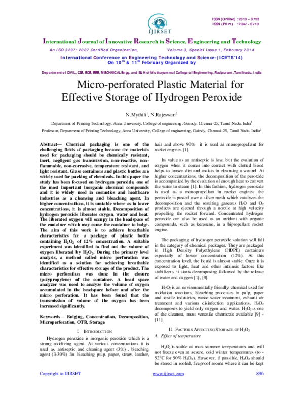 (PDF) Micro-perforated Plastic Material forEffective Storage of ...