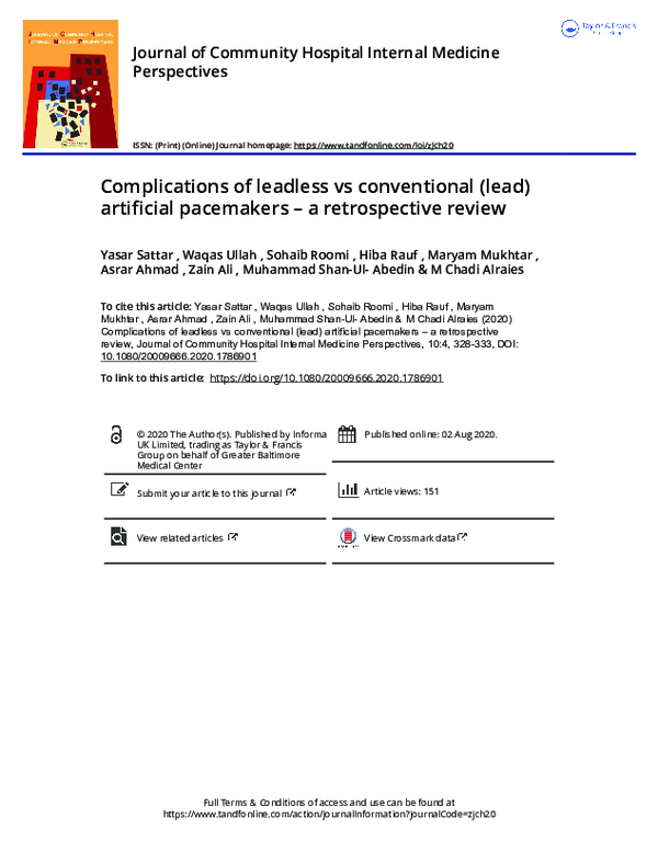 (PDF) Complications of leadless vs conventional (lead) artificial ...