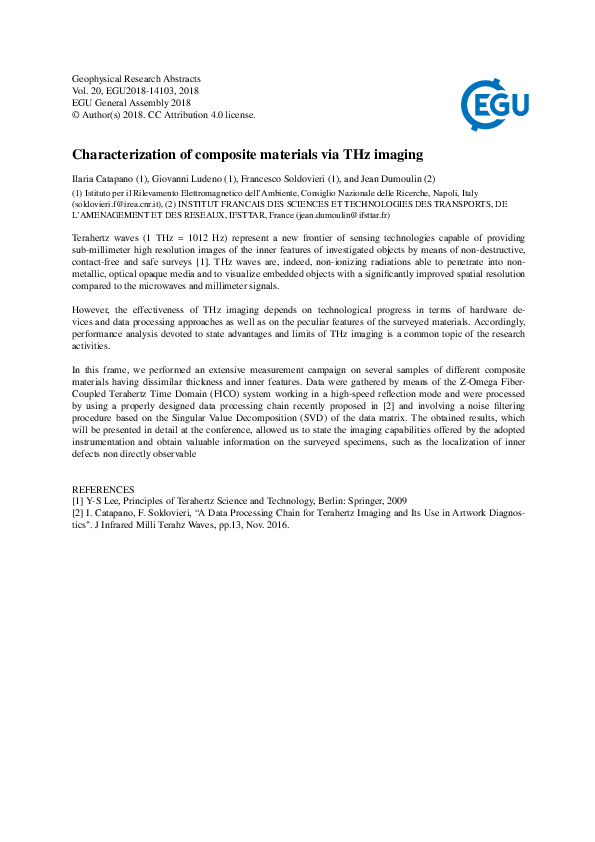 (PDF) Characterization of composite materials via THz imaging