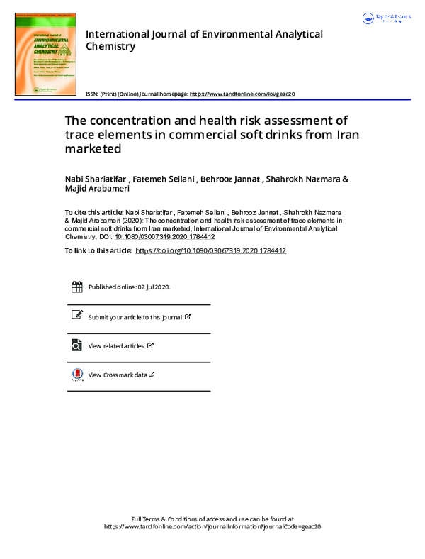 (PDF) The concentration and health risk assessment of trace elements in ...