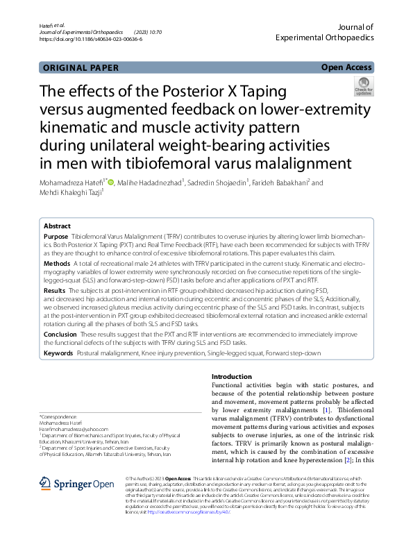 (PDF) The effects of the Posterior X Taping versus augmented feedback ...