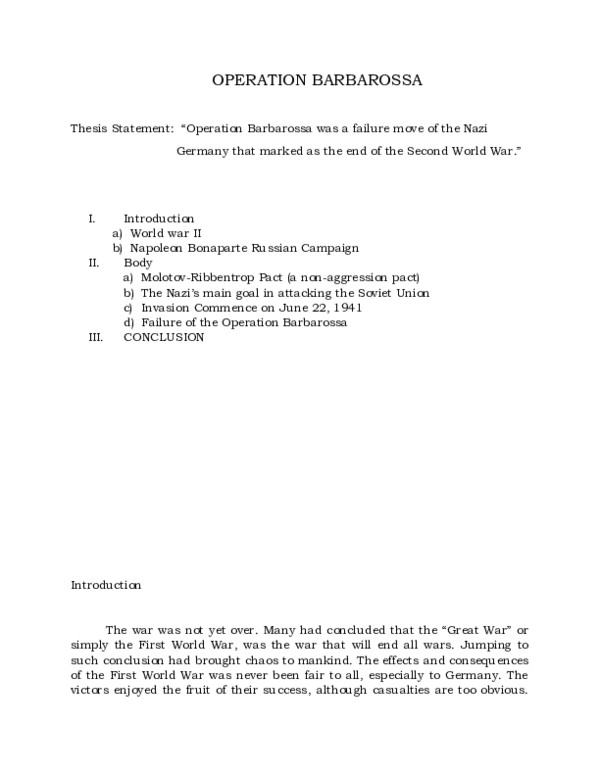(DOC) Operation Barbarossa