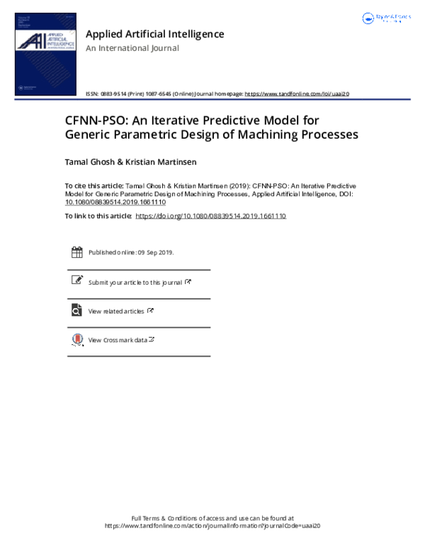 (PDF) CFNN-PSO: An Iterative Predictive Model for Generic Parametric ...