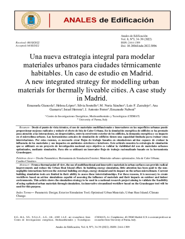 (PDF) Una nueva estrategia integral para modelar materiales urbanos ...