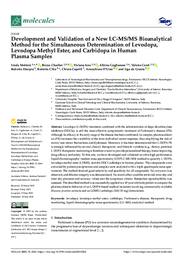 (PDF) Development and Validation of a New LC-MS/MS Bioanalytical Method for the Simultaneous ...