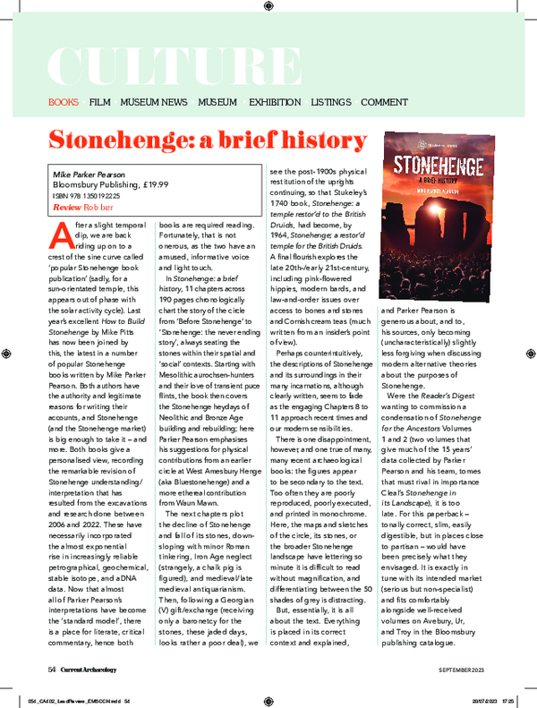 (PDF) Mike Parker PearsonStonehenge book reviewed.