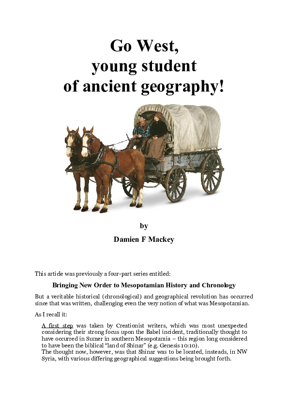 (DOC) Go West, young student of ancient geography!