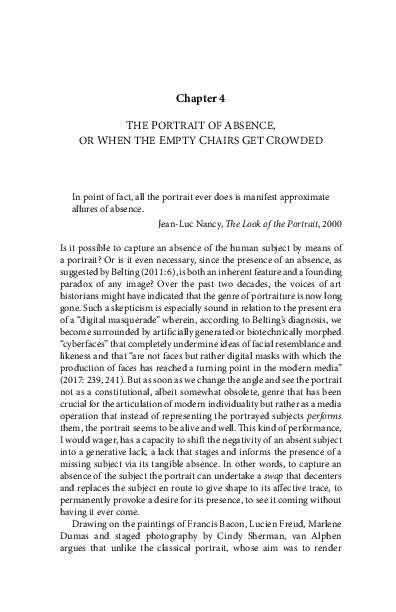 (PDF) The Portrait of Absence, or, When the Empty Chairs Get Crowded ...