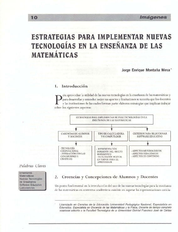 (PDF) Estarategias para implementar nuevas tecnologías en la enseñanza de las matemáticas