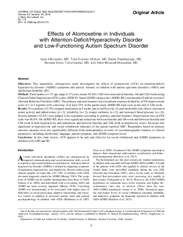 (PDF) Effects of Atomoxetine in Individuals with Attention-Deficit ...