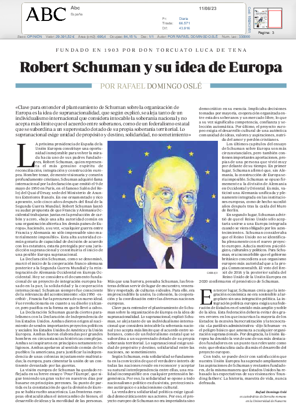 (PDF) Robert Schuman y su idea de Europa | Rafael Domingo Osle - Academia.edu