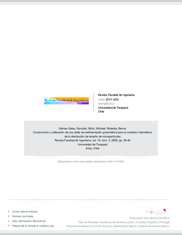 (PDF) Construcción y Calibración De Una Celda De Sedimentación ...