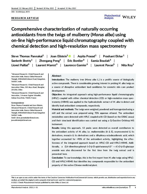 (PDF) Comprehensive characterization of naturally occurring antioxidants from the twigs of ...