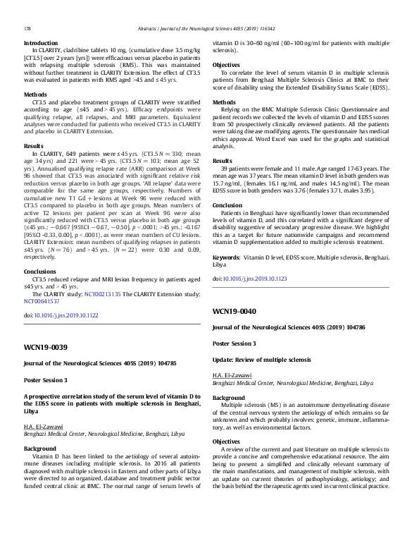 (PDF) Update: Review of multiple sclerosis