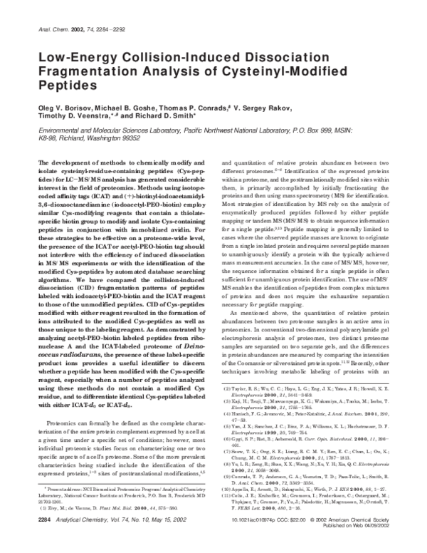 (PDF) Low-Energy Collision-Induced Dissociation Fragmentation Analysis ...