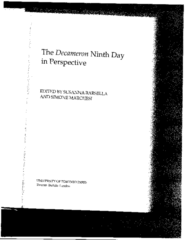 (PDF) Solomon and Emilia. Reading Decameron 9.9