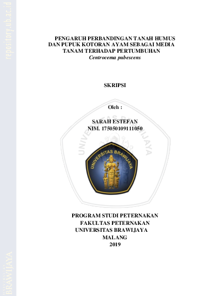 (PDF) Pengaruh Perbandingan Tanah Humus Dan Pupuk Kotoran Ayam Sebagai ... (PDF) Pengaruh Perbandingan Tanah Humus Dan Pupuk Kotoran Ayam Sebagai ...