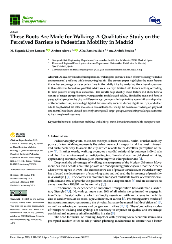 (PDF) These Boots Are Made for Walking: A Qualitative Study on the ...