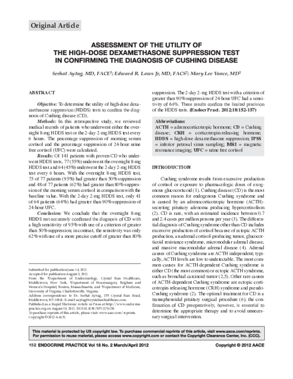 (PDF) Assessment of the Utility of the High-Dose Dexamethasone ...