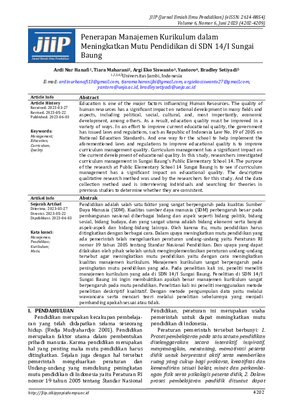(PDF) Penerapan Manajemen Kurikulum dalam Meningkatkan Mutu Pendidikan ...