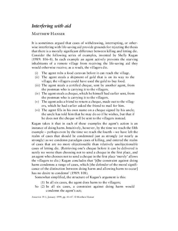 (PDF) Interfering with aid