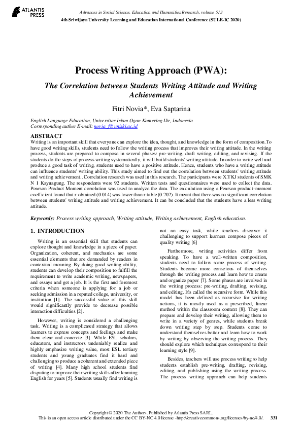 (PDF) Process Writing Approach (PWA)
