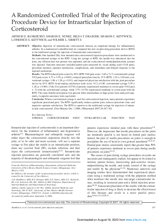 (PDF) A Randomized, Controlled Trial of the Reciprocating Procedure ...