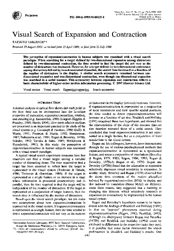 (PDF) Visual search of expansion and contraction