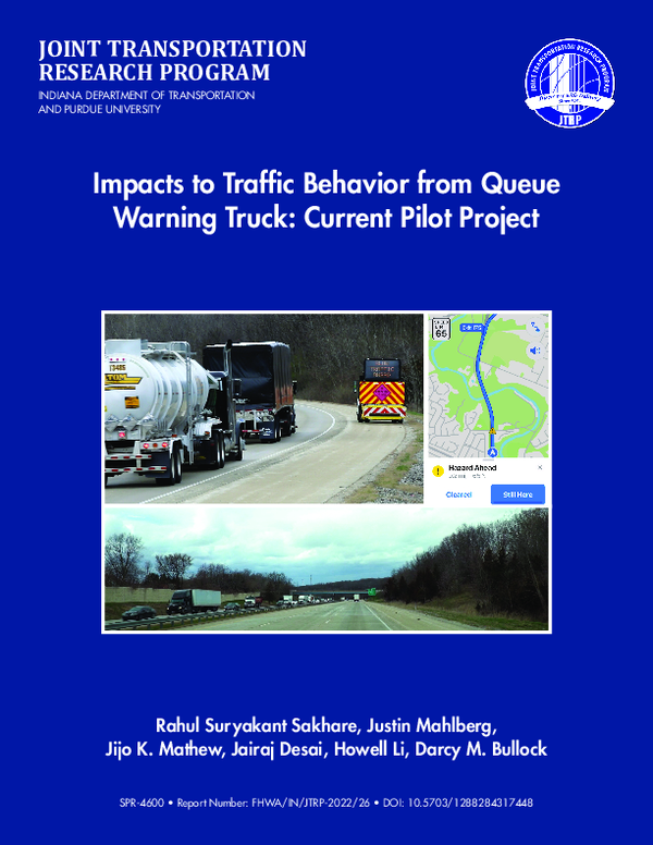 (PDF) Impacts to Traffic Behavior from Queue Warning Truck: Current ...