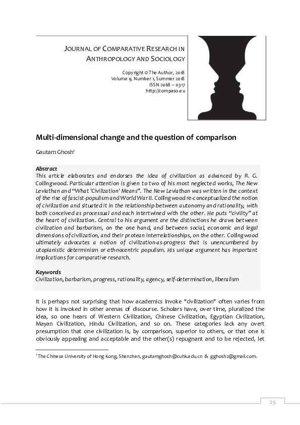 (PDF) Multi-Dimensional Change and the Question of Comparison