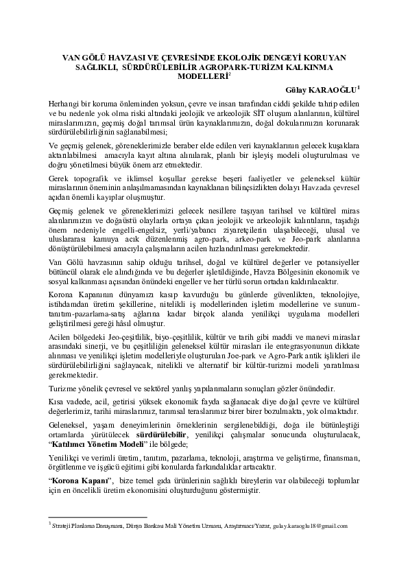 (PDF) HEALTHY, SUSTAINABLE AGRO PARK-TOURISM DEVELOPMENT MODELS THAT ...