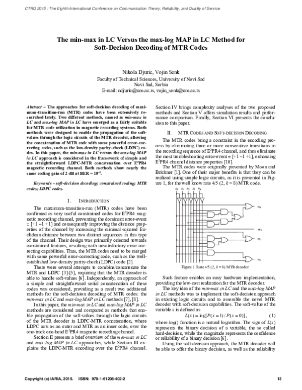 (PDF) The min-max in LC Versus the max-log MAP in LC Method for Soft ...