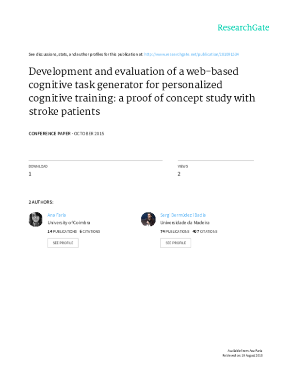 (PDF) Development and evaluation of a web-based cognitive task ...