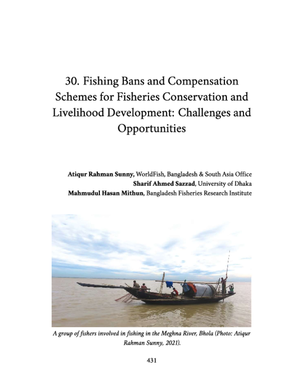 (PDF) Fishing Bans and Compensation Schemes for Fisheries Conservation ...