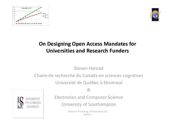 (PDF) On designing open access mandates for universities and research ...