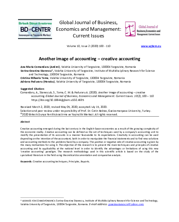 (PDF) Another image of accounting - creative accounting