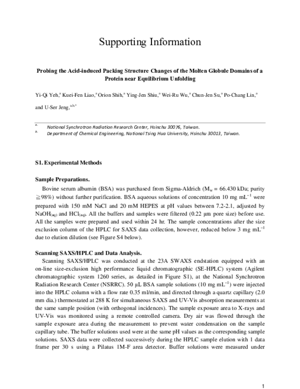 (PDF) Probing the Acid-Induced Packing Structure Changes of the Molten ...