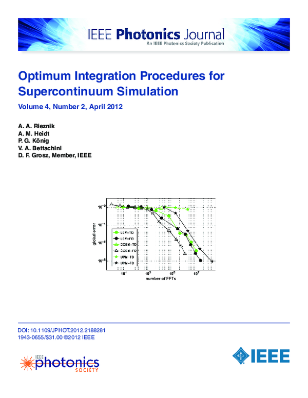 (PDF) Optimum Integration Procedures for Supercontinuum Simulation