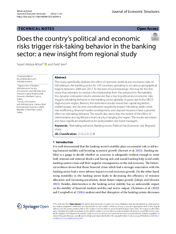 (PDF) Does the country’s political and economic risks trigger risk ...