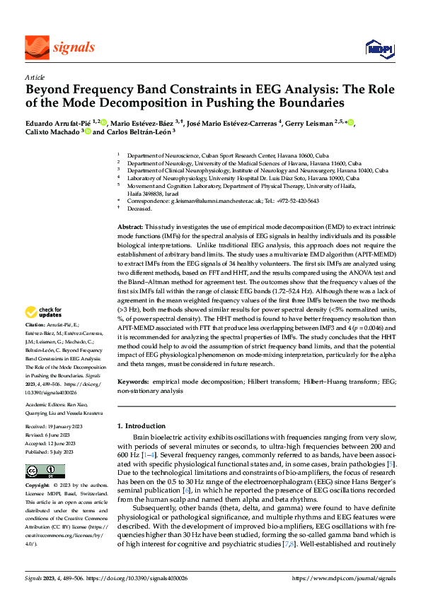 (PDF) Beyond Frequency Band Constraints in EEG Analysis: The Role of ...