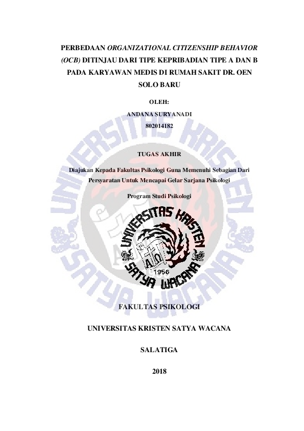 (PDF) Perbedaan Organizational Citizenship Behaviour (Ocb) Pada ...