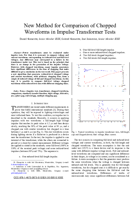 (PDF) New method for comparison of chopped waveforms in impulse ...