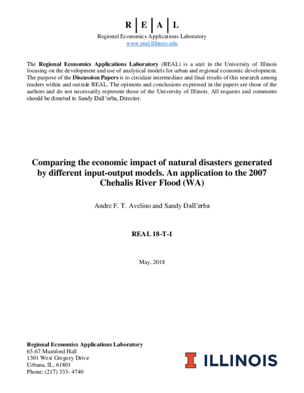 (PDF) Comparing the Economic Impact of Natural Disasters Generated by ...
