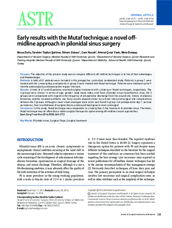 (PDF) Early results with the Mutaf technique: a novel off-midline ...