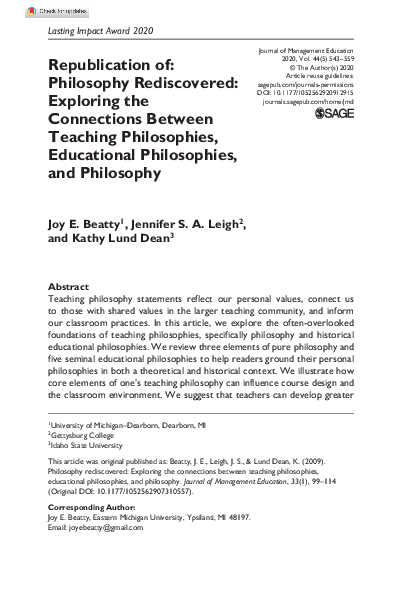 (PDF) Republication of: Philosophy Rediscovered: Exploring the ...